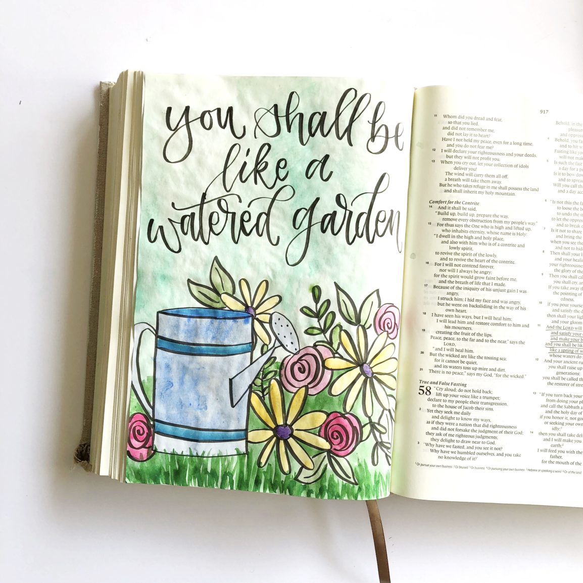 Springtime Bible Journaling- Plus A Free Printable - Scribbling Grace