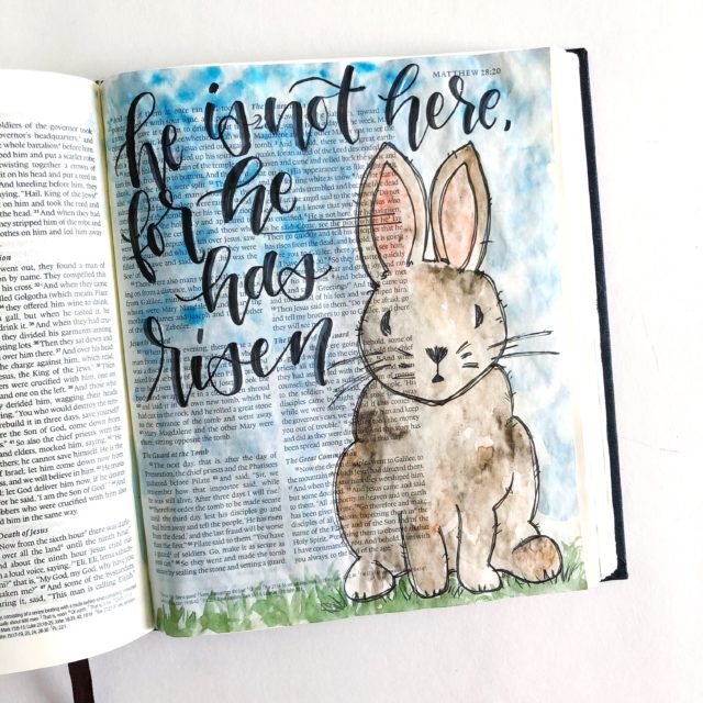 Bible Journaling With Me- Easter Bunny (Five Months After Easter)- Plus ...